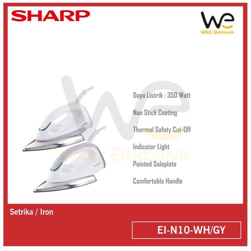 Jual SHARP Setrika Listrik EI-N10 WH-GY/ Setrika DRY IRON anti lengket ...
