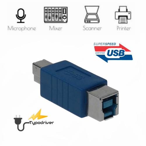 Jual Adapter Konverter USB 3.0 B Female BF To B Male BM Mic Mixer ...