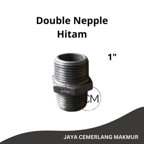 Jual Double Nepple Drat Hitam Besi 1" Inch / Dobel Nepel Drat Hitam 1 ...