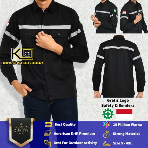 Jual Baju Kemeja PDL Seragam Safety Wearpack K3 Proyek Lengan Panjang ...