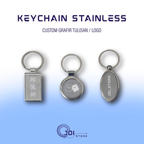 Jual CUSTOM GANTUNGAN KUNCI GRAFIR STAINLESS + FREE GRAFIR - Oval Black ...