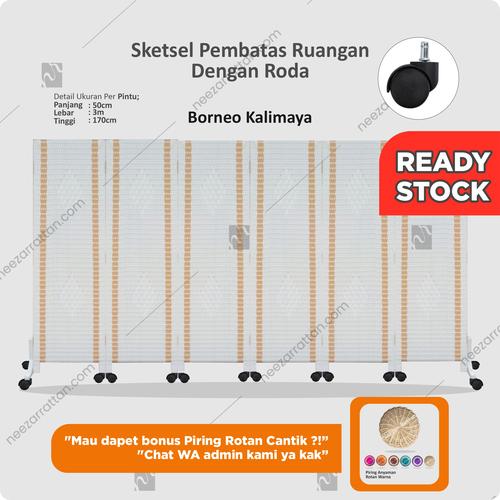 Jual Sketsel 2 pintu PAKAI RODA, NO 3, Pembatas Penyekat Partisi ...