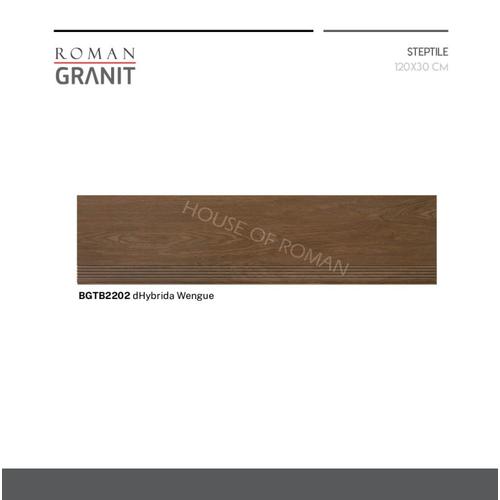 Jual ROMANGRANIT Step Tile dHybrida Wengue 120x30 BGTB2202 (ROMAN ...
