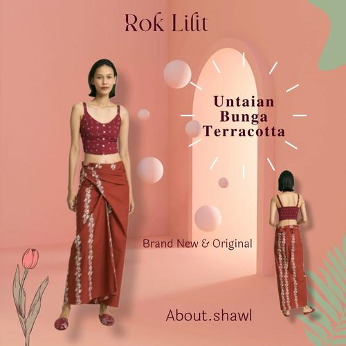 Jual Rok lilit Untaian Bunga Terracotta Sejauh Mata Memandang - Kota ...