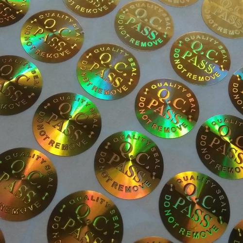 Jual Stiker Hologram QC Pass Bulat Diameter 1.5 cm Gold - Jakarta Timur ...