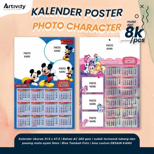 Jual CALENDAR CUTE KALENDER POSTER Karakter 2023 custom - Keropy - Kota ...