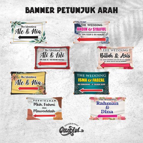Jual Banner Petunjuk Arah Pernikahan / Hajatan / Khitanan - Desain1 ...