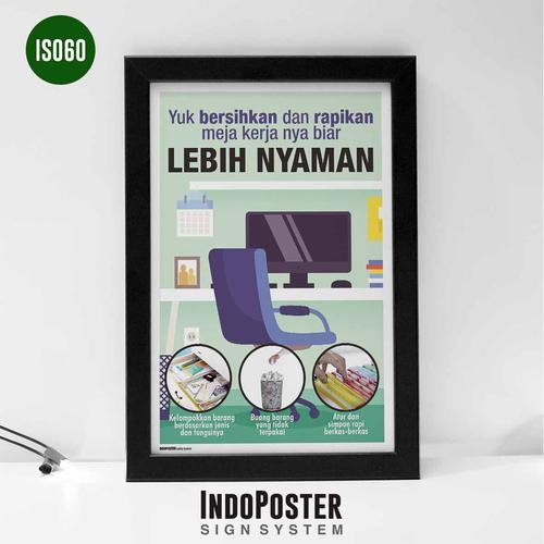 Jual Poster K3 Safety Bersihkan dan Rapikan Meja Kerja Kantor Biar ...