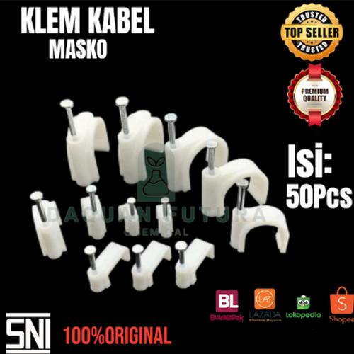 Jual KLEM KABEL CLIB KABEL 4/5/6/8/9/10/12 MM klem paku beton MASKO isi ...