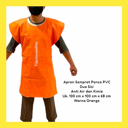 Jual Apron Semprot Ponco PVC 100 cm x 100 cm x 63 cm Warna Orange ...