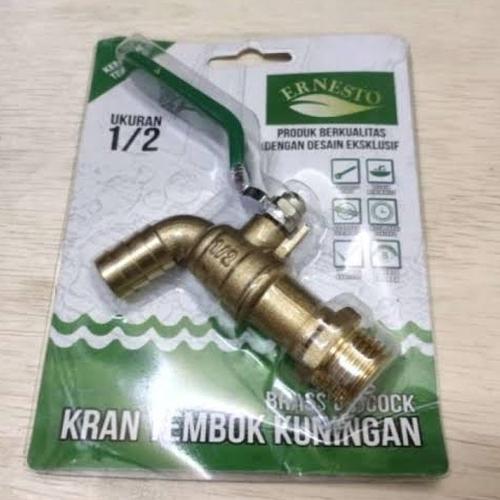 Jual Kran air 1/2" inch Kuningan Ernesto Kran air tembok Kran 1/2 inch ...