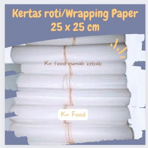 Jual Kertas Roti Putih - Kertas Pembungkus Makanan 50 pcs 1 Gulung -50 ...