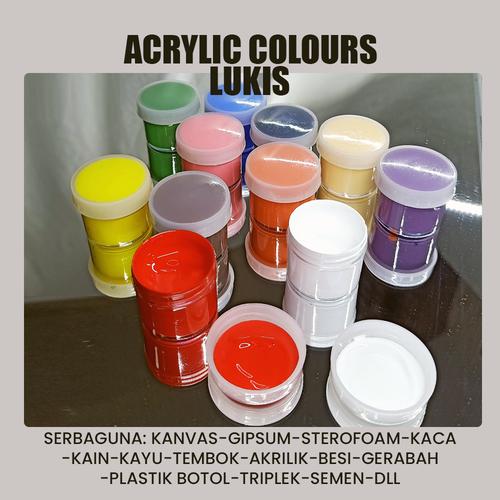Jual cat akrilik cat air lukis serbaguna water base peralatan melukis ...