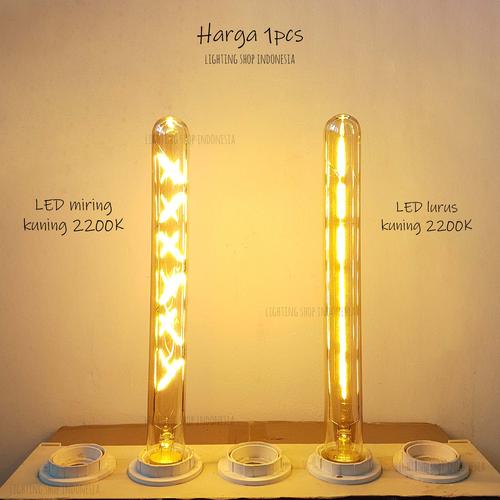 Jual Lampu filament edison panjang pipa LED T9-160 6wat 28 cm retro ...