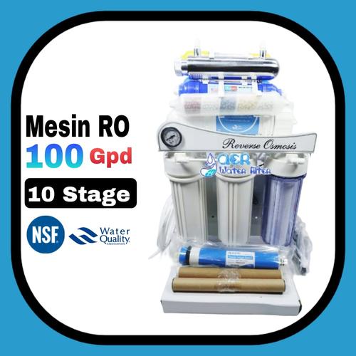 Jual Mesin Filter Air Minum RO 10 STAGE 100 GPD + UV +Alkali - Kota ...