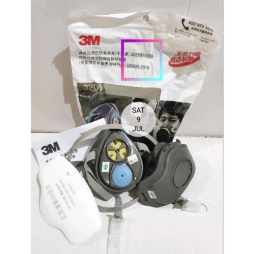 Jual MASKER 3M 3200 SET HALF FACE MASK RESPIRATOR SINGLE CARTRIDGE FULL ...