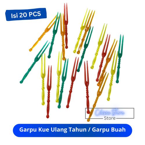 Jual Garpu Plastik Kue / Garpu Kue Ulang Tahun / Garpu Buah / Tusukan ...