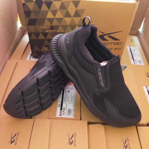 Jual Sepatu slip on pria original SPOTEC Alpine,Hitam-hitam - Jakarta ...