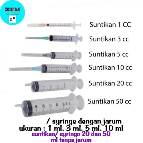 Jual Syringe/Spet/Spuit Suntikan untuk obat hewan kucing anjing - jarum ...
