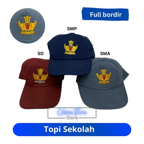 Jual Topi Sekolah SD SMP SMA Bordir / Topi SD / Topi SMP / Topi SMA ...