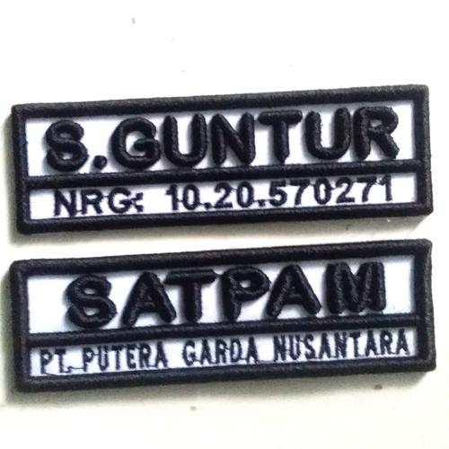 Jual bordir papan nama satpam timbul/3d - nama+satpam - Kota Tangerang ...