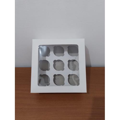 Jual Dus Cupcake Lubang 9 Putih / Box Kemasan Kue Cupcake Muffin isi 10 ...