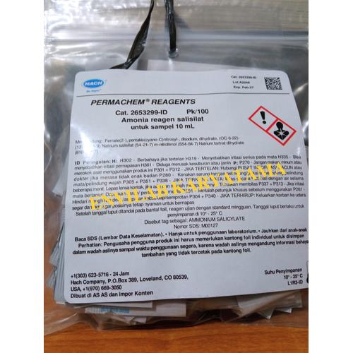 Jual HACH 2653299, Ammonia Salicylate Reagent Powder Pillows, 10 mL, pk ...
