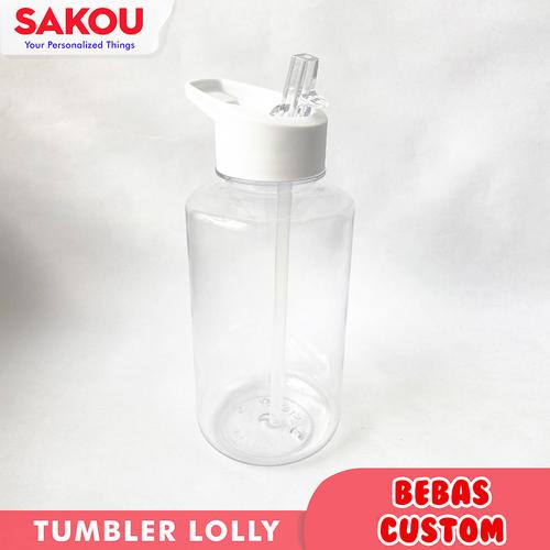 Jual Tumbler Lolly Botol Minum Anak Bening Custom Desain Bottle 1 Liter ...