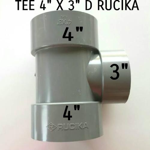 Jual Tee 4" x 3" inch D Rucika Tee Reducer Vlok Verlop Tee sok 4 x 3 ...