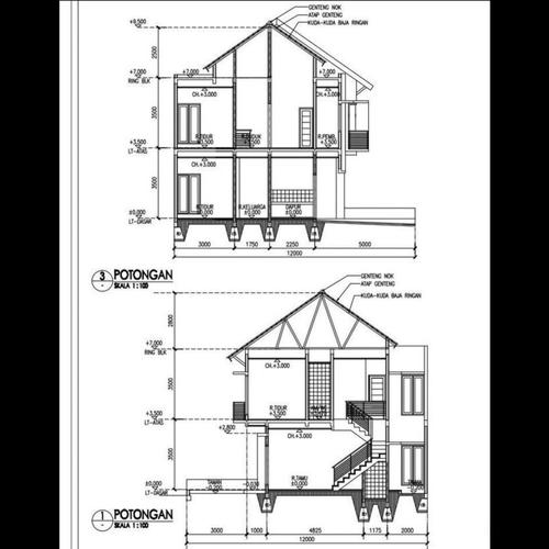 Jual Gambar rumah / denah / tempat tinggal | desain full Autocad 2D ...