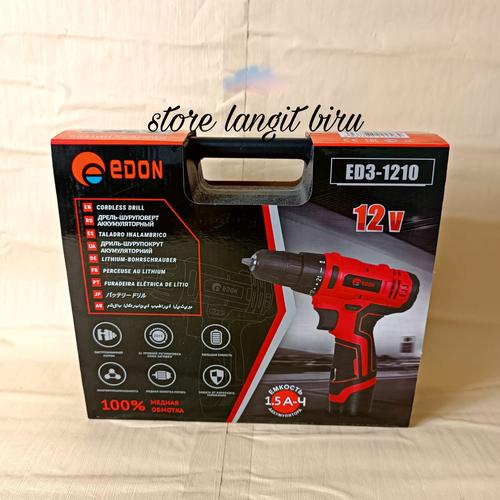 Jual EDON 12V ED3-1210 MERAH BOR OBENG BOR BATERAI 12V CHARGER CORDLESS ...