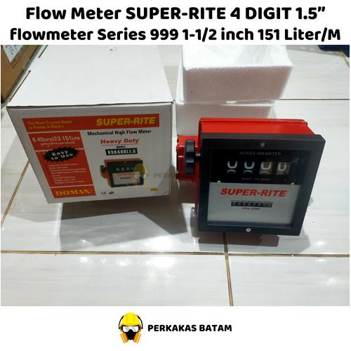 Jual Flow Meter SUPER-RITE 4 DIGIT 1.5" Flowmeter Series 999 1 1/2 inch ...