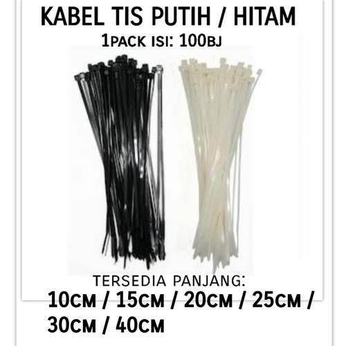 Jual Kabel Tis Ties Nylon Cable Ties Pengikat 10cm 15cm 20cm 25cm 30cm 40cm - Putih, 10cm - Kota ...