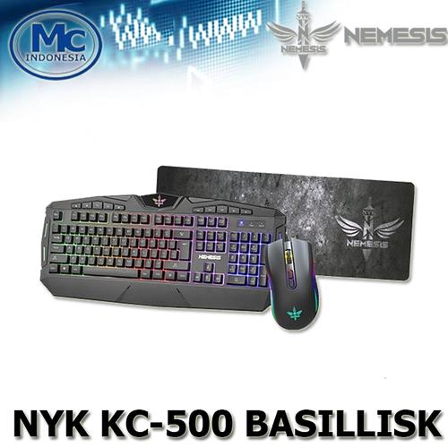 Jual KEYBOARD GAMING BUNDLE NYK BASILISK KC-500 RGB - BASILLISK KC500 ...
