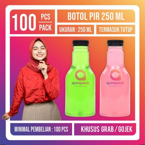 Jual Botol Plastik 250 ml Botol pir pier Botol 250 ml Almond Pir 250 ml ...