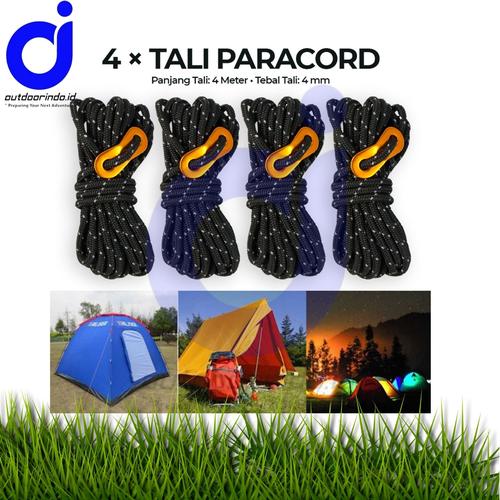 Jual 000468 - Tali Paracord Tali Tenda Climbing Rope 4 mm x 4 meter 4 ...