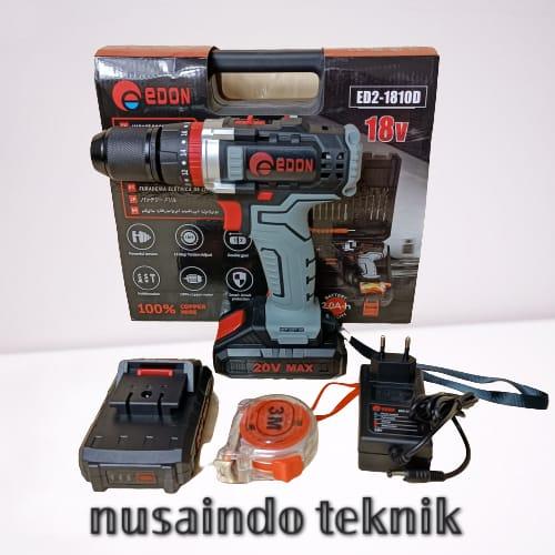 Jual EDON ED2-1810D 18V MESIN BOR TANPA KABEL CORDLESS DRILL - XTRA ...