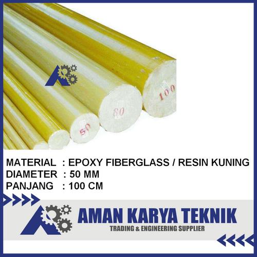 Jual Resin Kuning Batangan ( Epoxy Fiberglass Rod ) Dia. 50 mm x 1000 ...