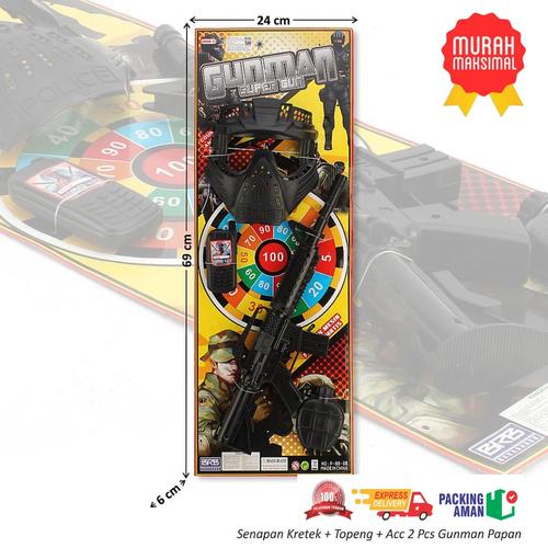Jual MAINAN SENAPAN PISTOL GUN MAN BUNYI ADA TOPENG SENJATA COSPLAY ...