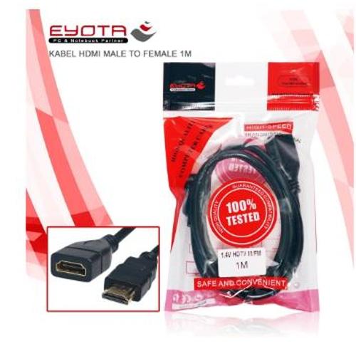 Jual Cable hdmi extension eyota 1m 1080p - Kabel hdtv male female 1 ...