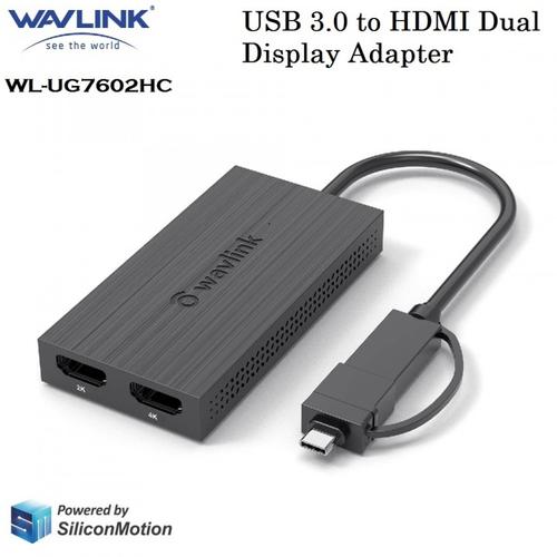 Jual WAVLINK WL-UG7602HC USB 3.0 to HDMI Dual Display Adapter - Jakarta ...