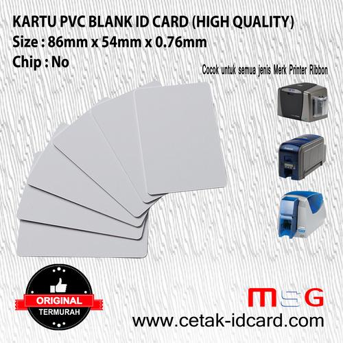 Jual TERMURAH KARTU PVC BLANK ID CARD WHITE 0.76 MM ( HIGH QUALITY ...