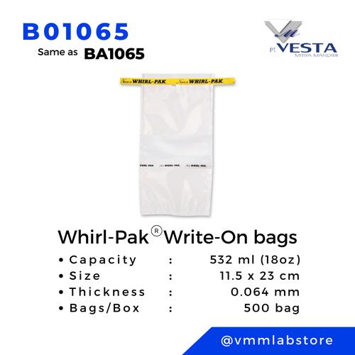 Jual NASCO | WHIRLPAK - B01065 | Sterile sampling bag | Write-on | 532 ...