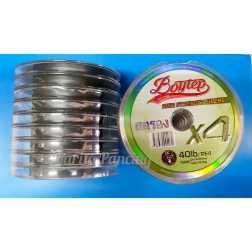 Jual BOYTEP Benang PE x4 100 meter High Strength Fibers Senar Pancing ...