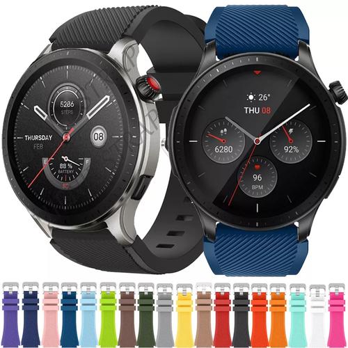 Jual STRAP TALI JAM AMAZFIT GTR 4 / GTR4 22MM SPORT RUBBER GARIS MIRING ...
