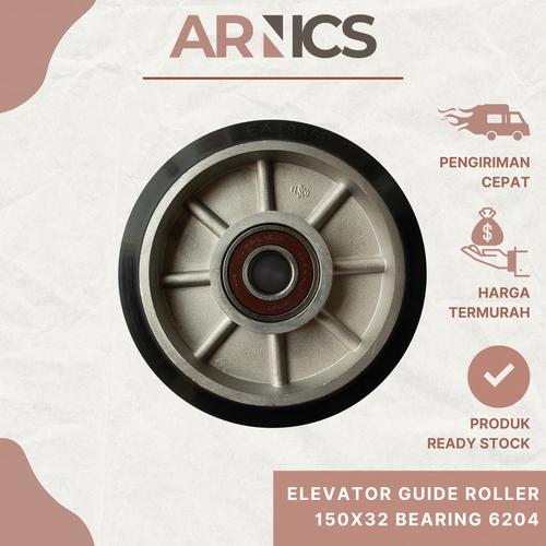 Jual Elevator Guide Roller 150x32 Bearing 6204/Guide Roller - Kota ...