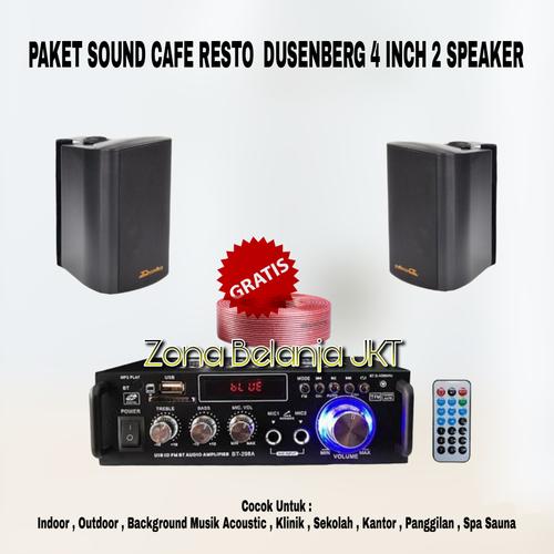 Jual PAKET SOUND CAFE RESTO SPEAKER DUSENBERG 4 INCH 2 SPEAKER ( SET 1 ...
