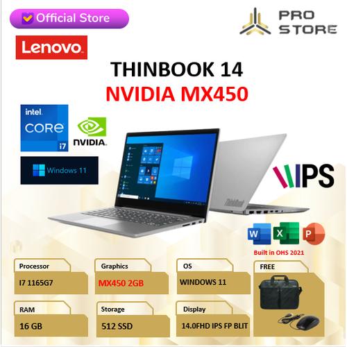 Promo LENOVO THINBOOK 14 MX450 2GB/ I7 1165G7 16GB 512SSD W11+OHS 14.0FHDIPS - LAPTOP Cicil 0% ...