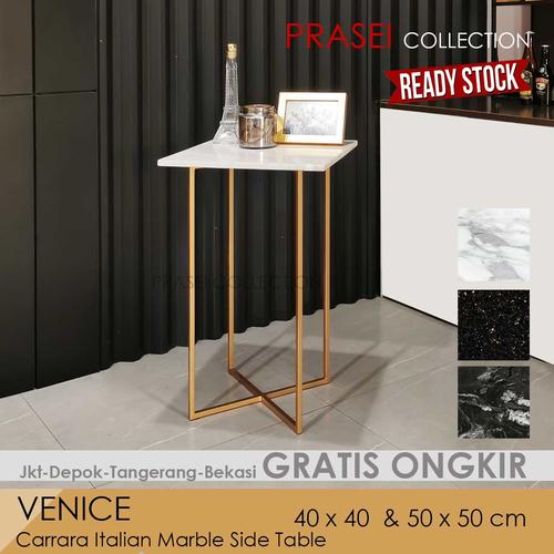 Jual VENICE 40 - Meja Sudut Marmer Carara Meja Pojok Sudut Side Table ...