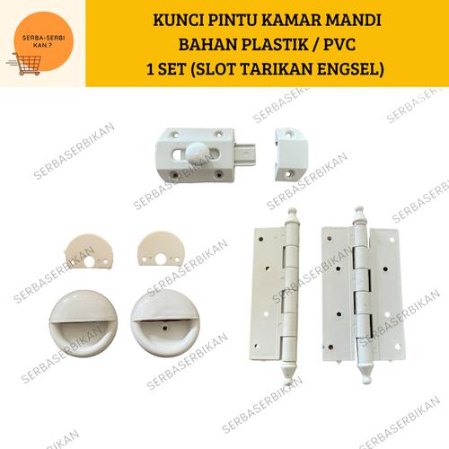 Jual Engsel|Tarikan|Grendel|Slot Pintu kamar mandi PVC plastik Set ...